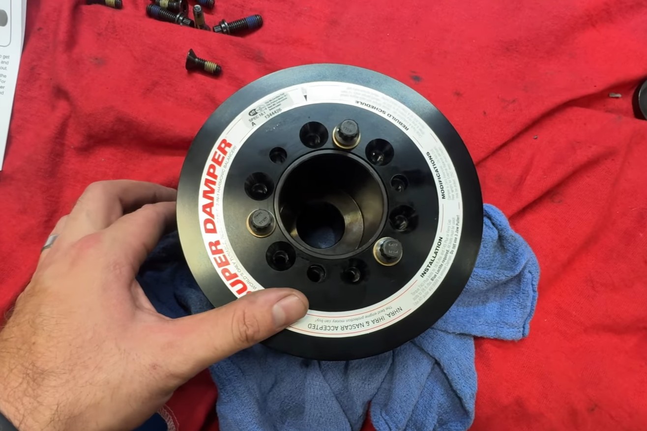 An ATI Super Damper & FFRE Crank Stud Saver Fortify A Coyote